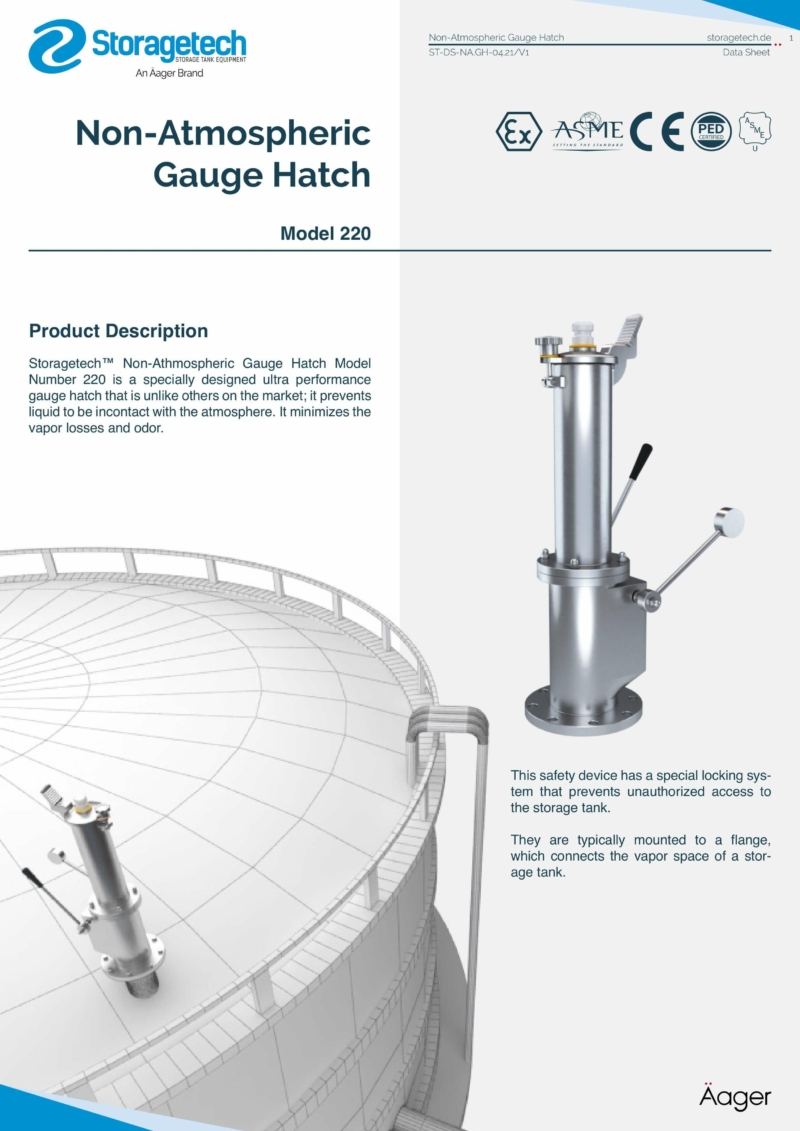 Gauge Hatch (Non-atmospheric, sampling slot dip hatch) - Flame ...