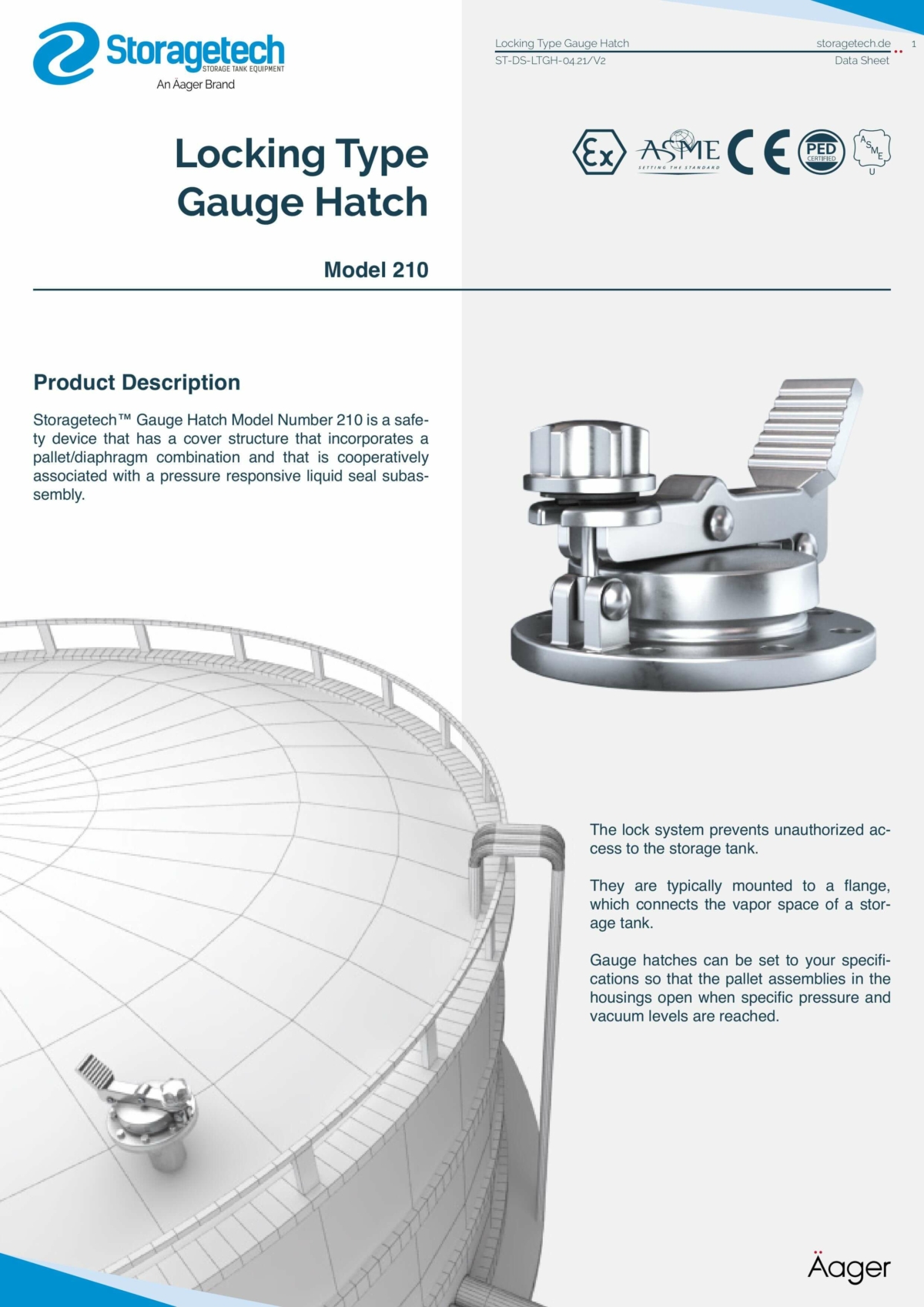 Gauge Hatch (With lock) - Flame Arresters And Explosion Protection ...