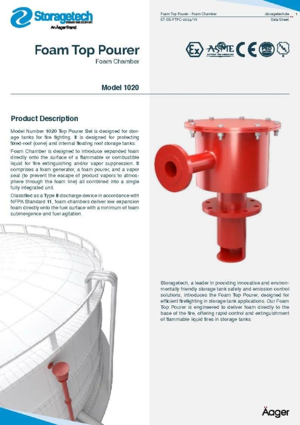 Foam Top Pourer (Foam Chamber) - Flame Arresters And Explosion ...