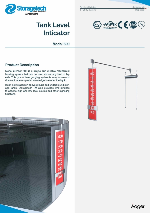 Tank Liquid Level Indicator - Flame Arresters And Explosion Protection ...
